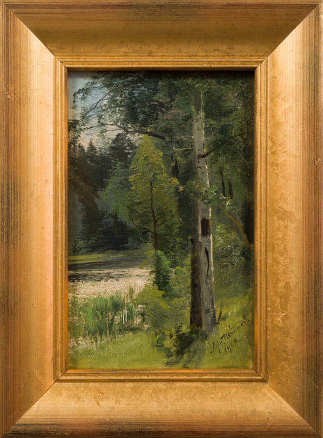 Alfred Thörne - Birch Trees by the Stream – CLASSICARTWORKS