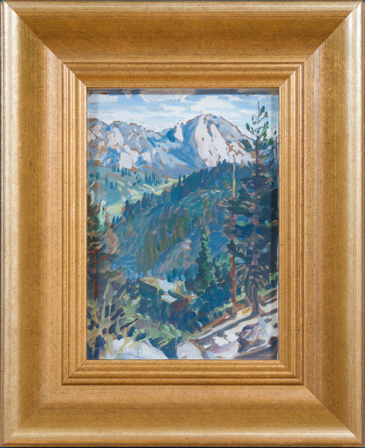 Carl Oscar Borg - Valley View with Pines and Distant Peaks ...